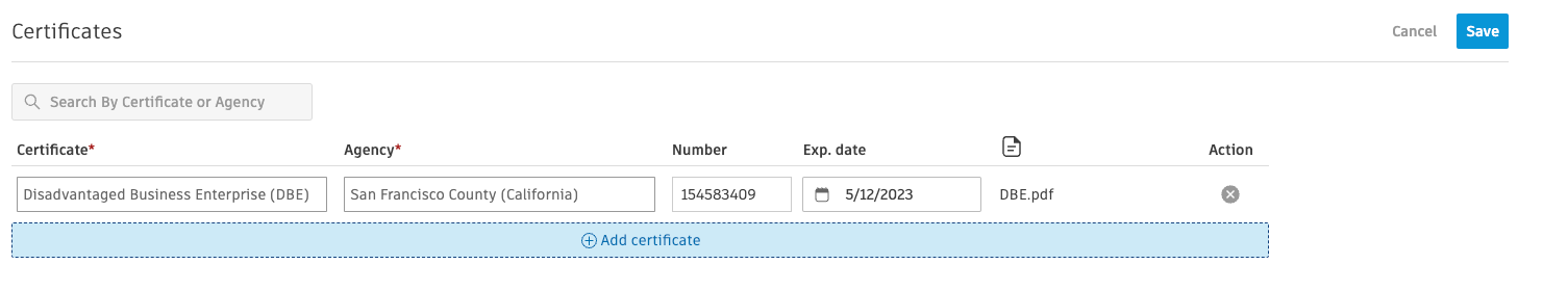 How to add certifications to your company profile – BuildingConnected (us)