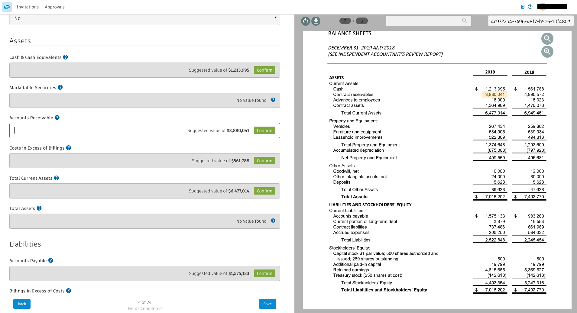 How to use the Financial Statement Automation – BuildingConnected (us)