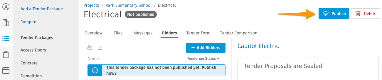 How to publish a tender package – BuildingConnected (uk)