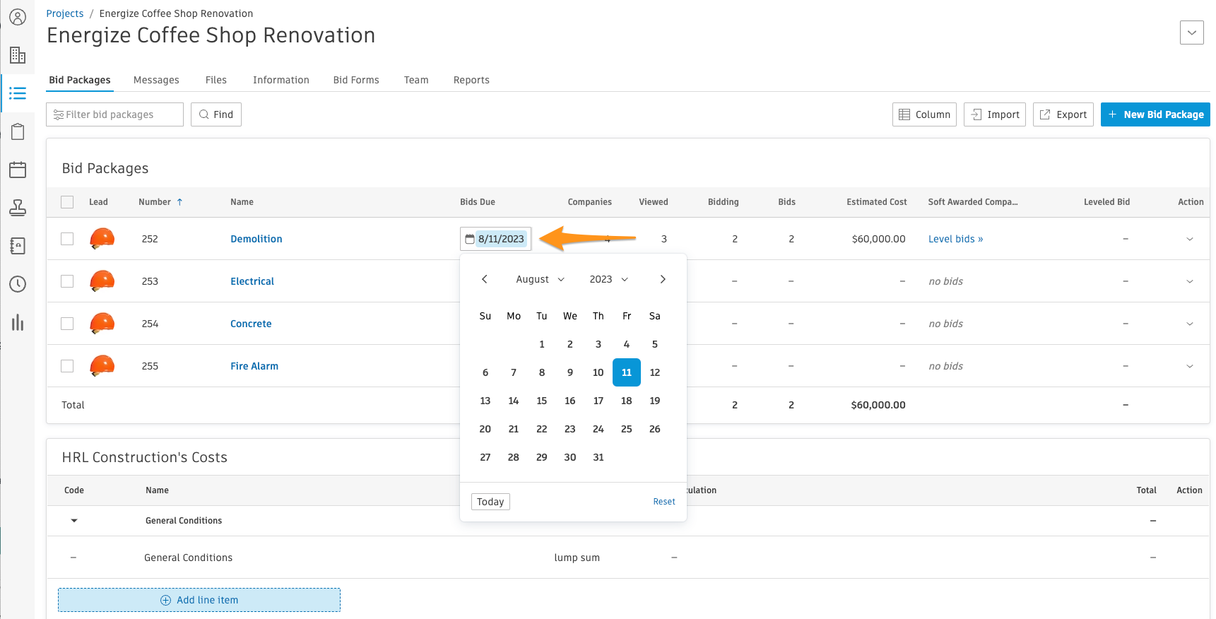 Best practices for managing your bid package table – BuildingConnected (us)