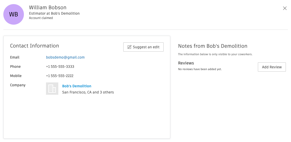 Complete your BuildingConnected profile and get invited to the projects ...