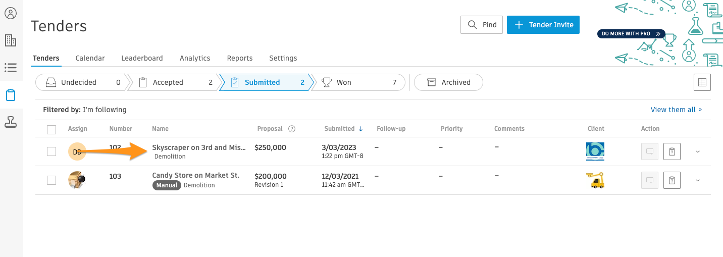 How subcontractors can send a revised tender – BuildingConnected (au)