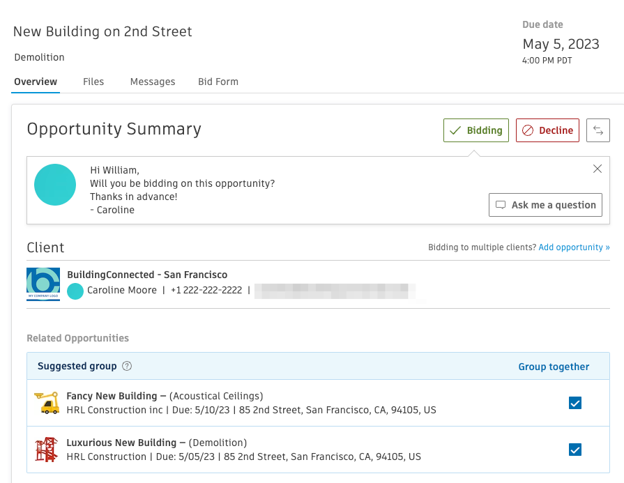How subcontractors can organize their Bid Board using Suggested Groups ...