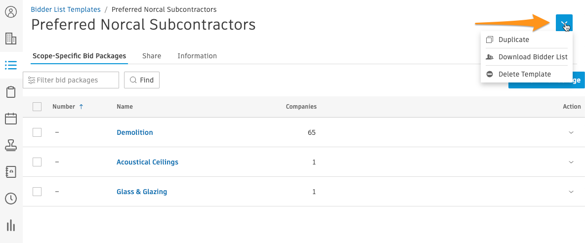 How to duplicate, download, and delete bidder list templates ...