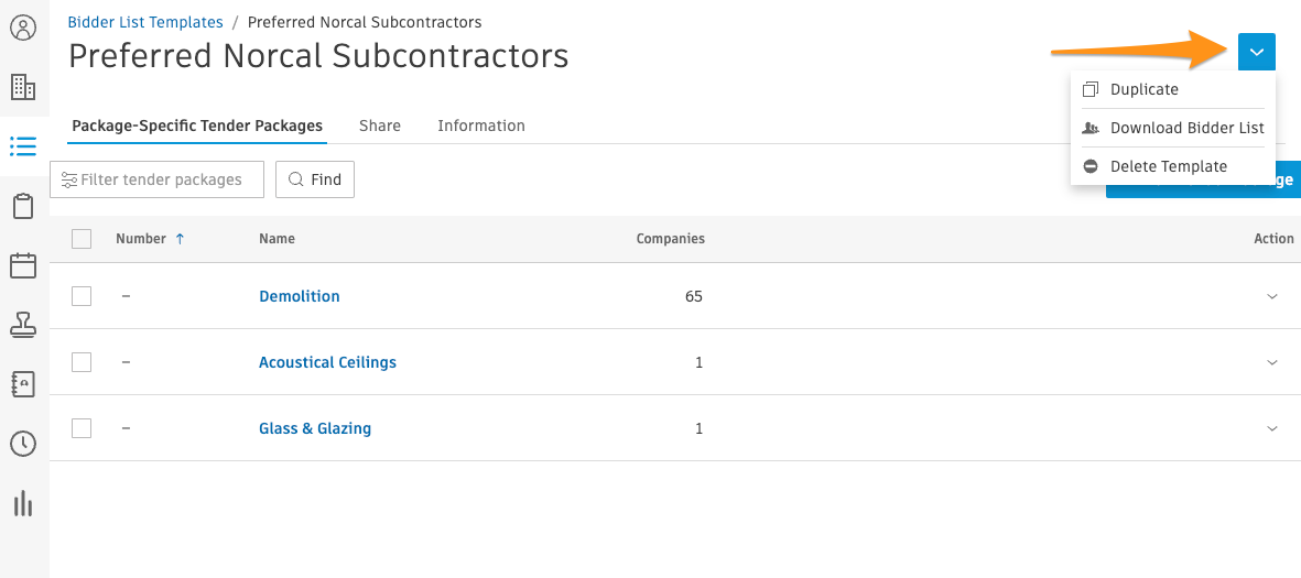 How to duplicate, download, and delete bidder list templates ...