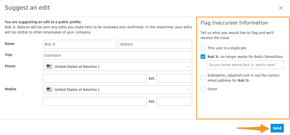 How to use the "Suggest an Edit" feature – BuildingConnected (us)
