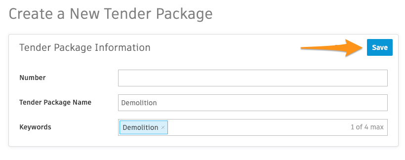 How to add, duplicate, and delete tender packages on bidder list ...