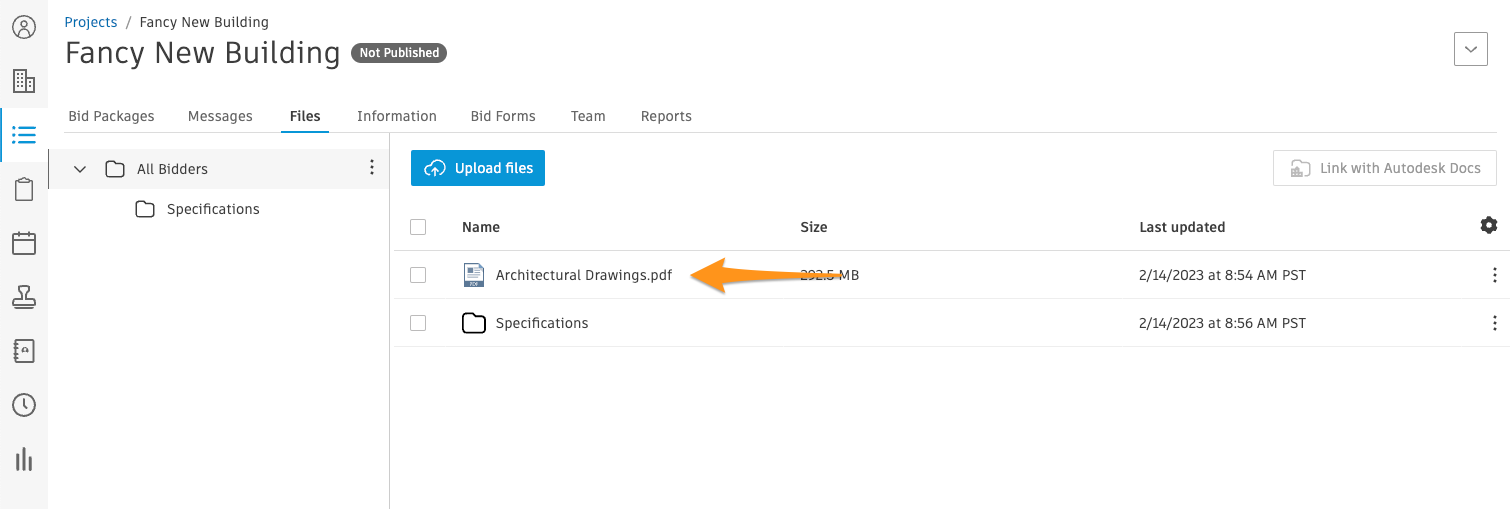 How to view project files directly in BuildingConnected (BC Pro ...