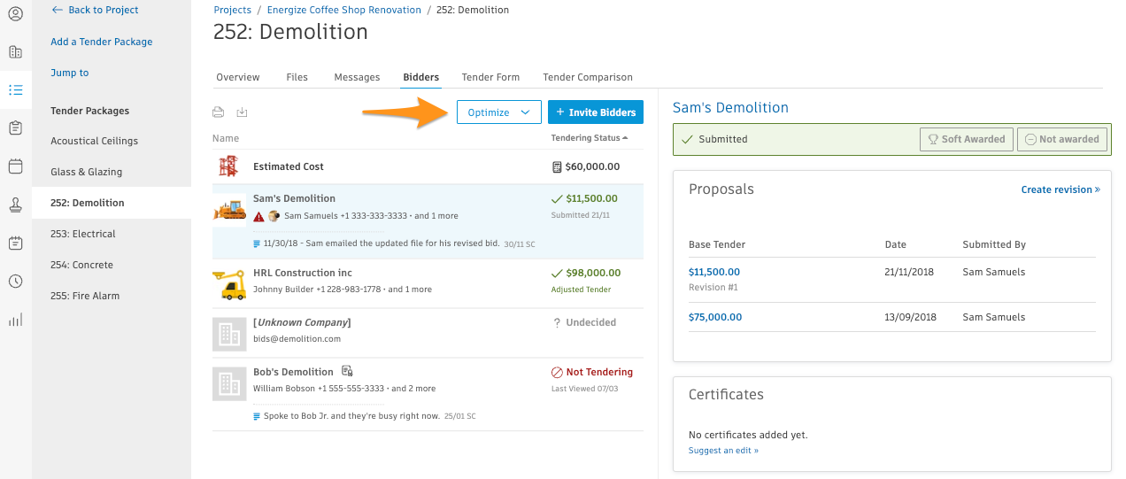 How to optimize your bidder lists – BuildingConnected (ie)