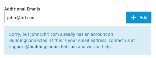 How to update the email address on your account – BuildingConnected (us)