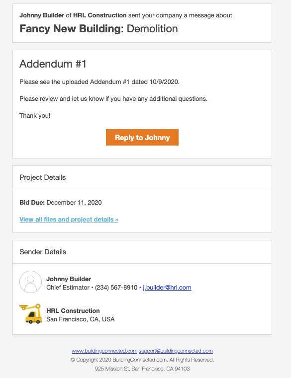 Bid notifications (Bid Board) – BuildingConnected (us)