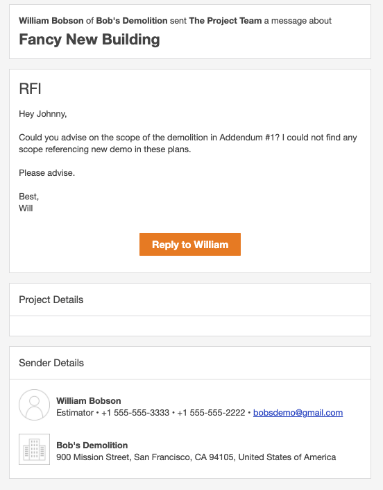 Bid notifications (Bid Board) – BuildingConnected (us)