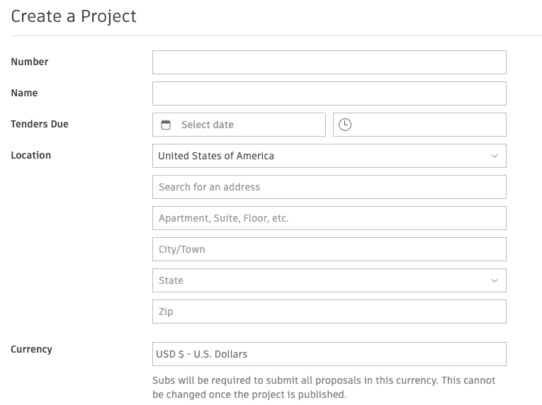 How to create a project in BuildingConnected – BuildingConnected (ie)
