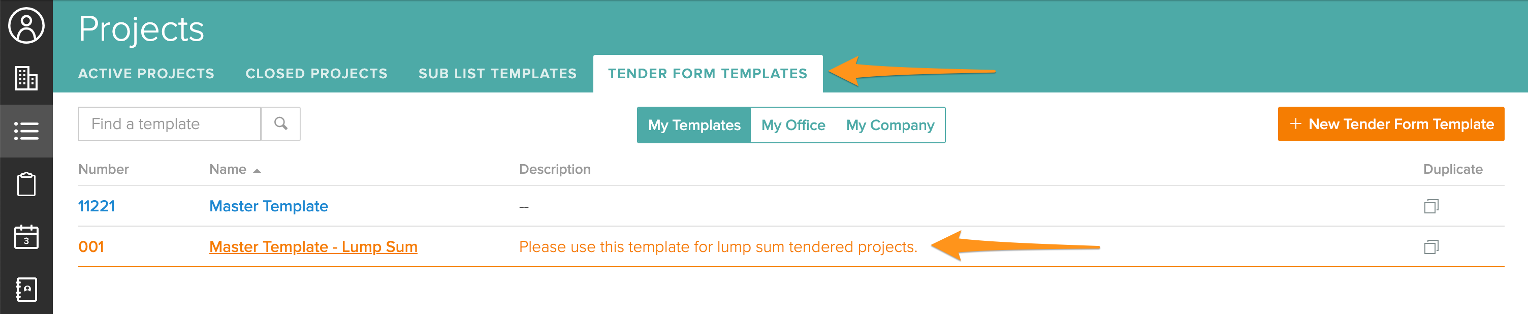 How main contractors can delete tender form templates ...