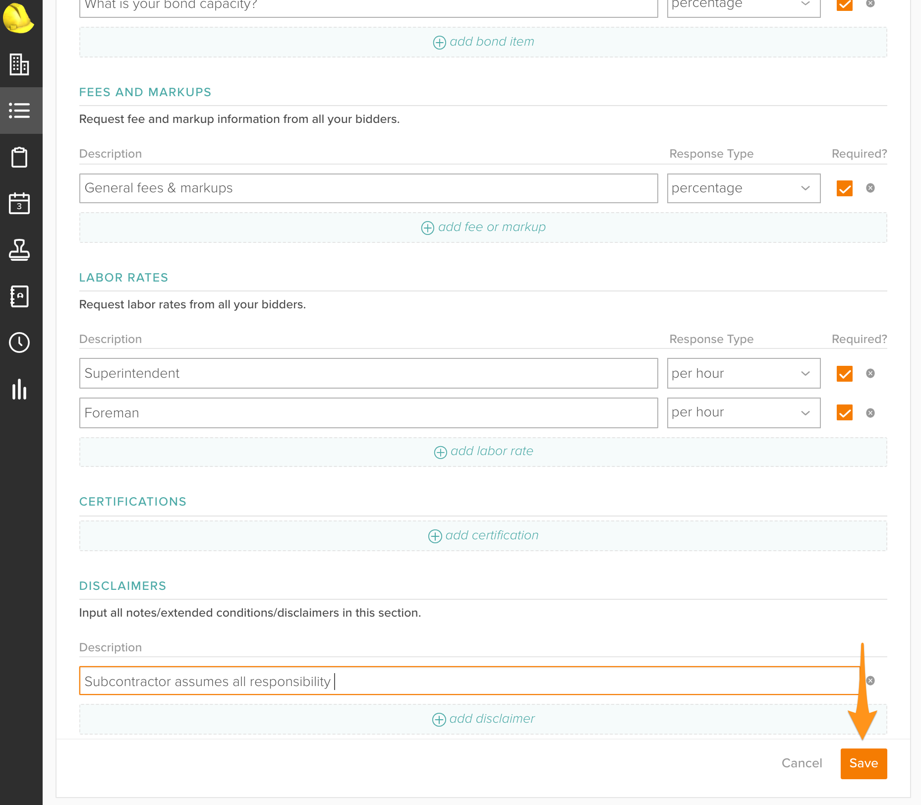 How general contractors can create bid form templates (BC Pro ...