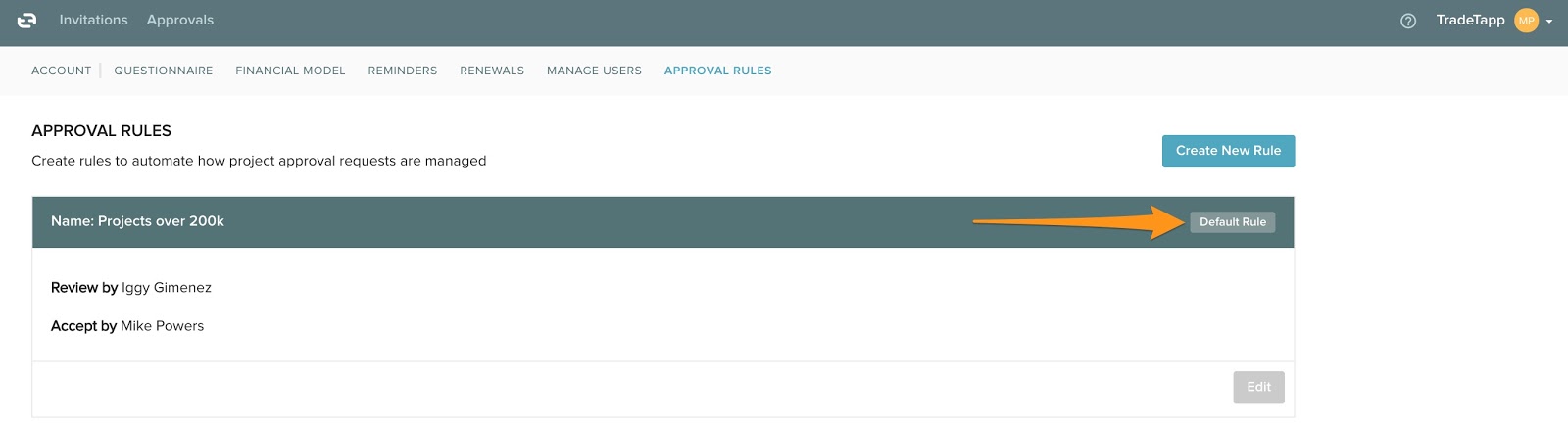 How to create default and custom project approval rules (General ...