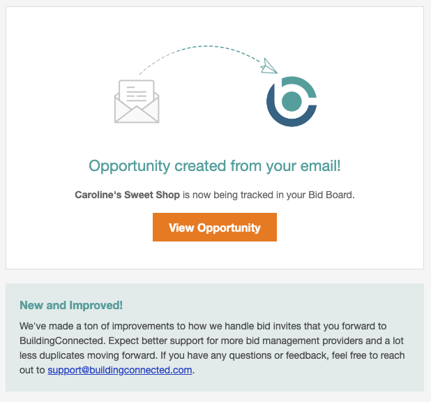 How to write an email to forward a bid into BuildingConnected (Bid ...