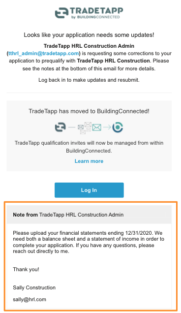 How to submit a qualification – BuildingConnected (us)