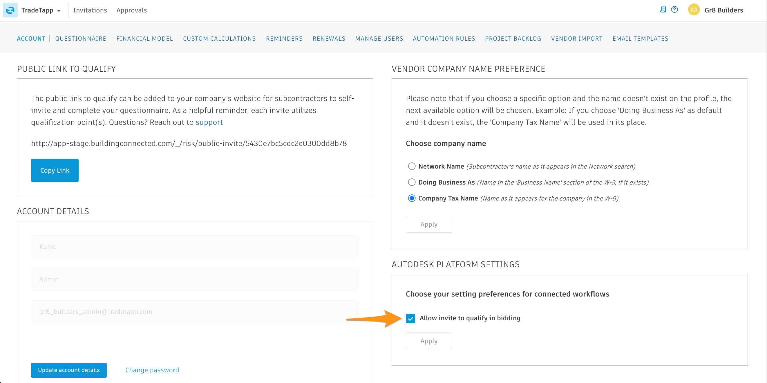 How to control the invite to qualify options in other Autodesk products ...