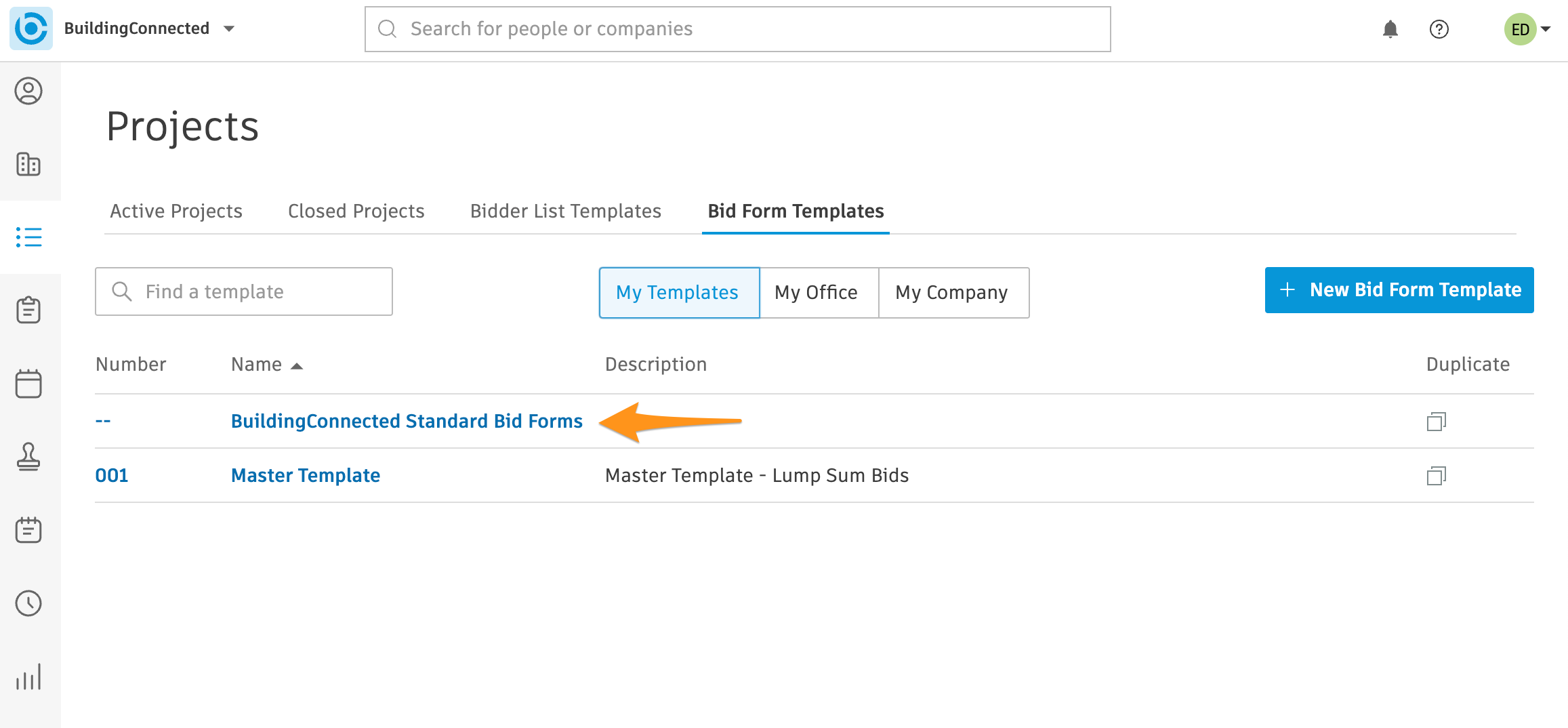 How to edit bid form template information (BC Pro) – BuildingConnected (us)