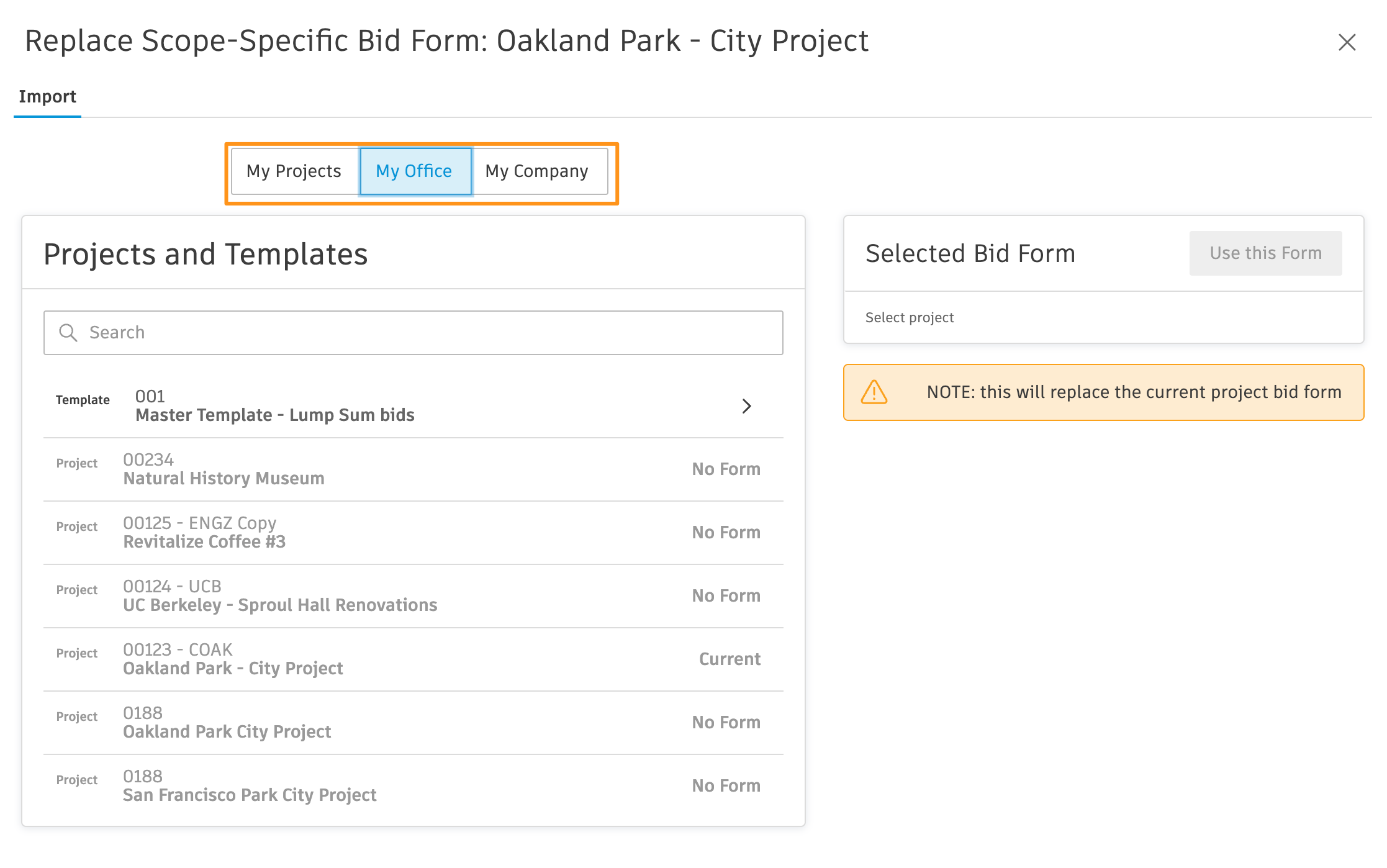 How to import bid form templates into projects (BC Pro ...