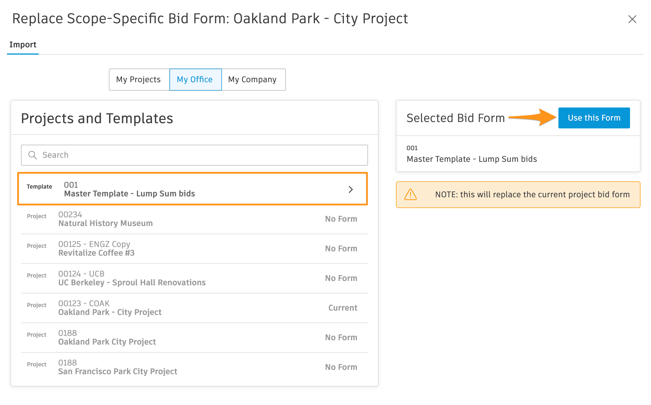 How to import bid form templates into projects (BC Pro ...